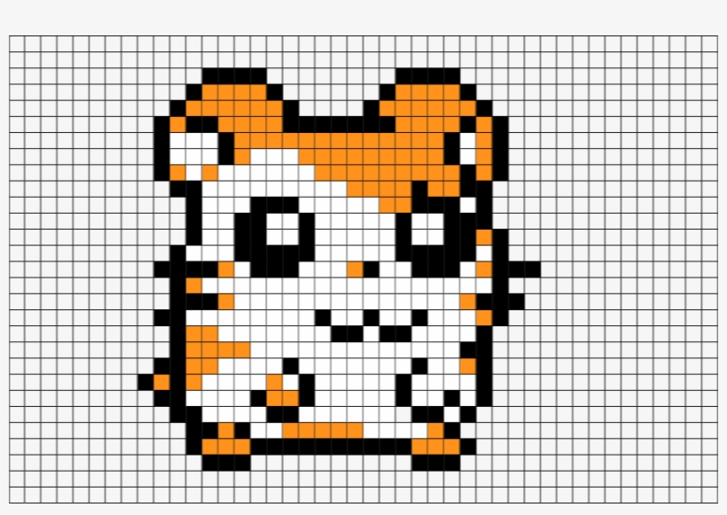 Create an adorable cute hamster pixel art using a template