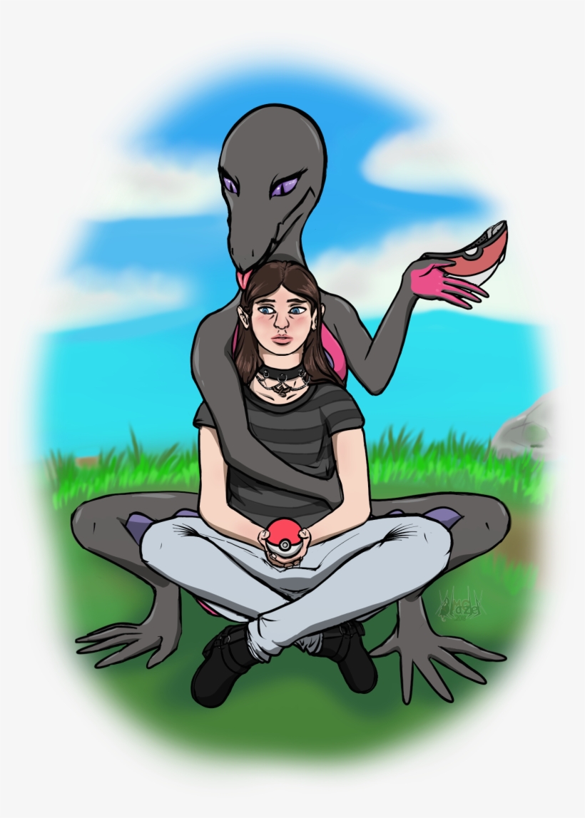Download Salazzle And Her Pet Trainer - Illustration | Transparent PNG ...