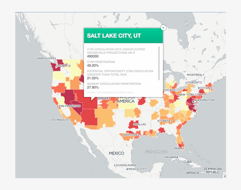 Us Heat Map Visualization Was Designed For The Mam - Atlas PNG Image ...