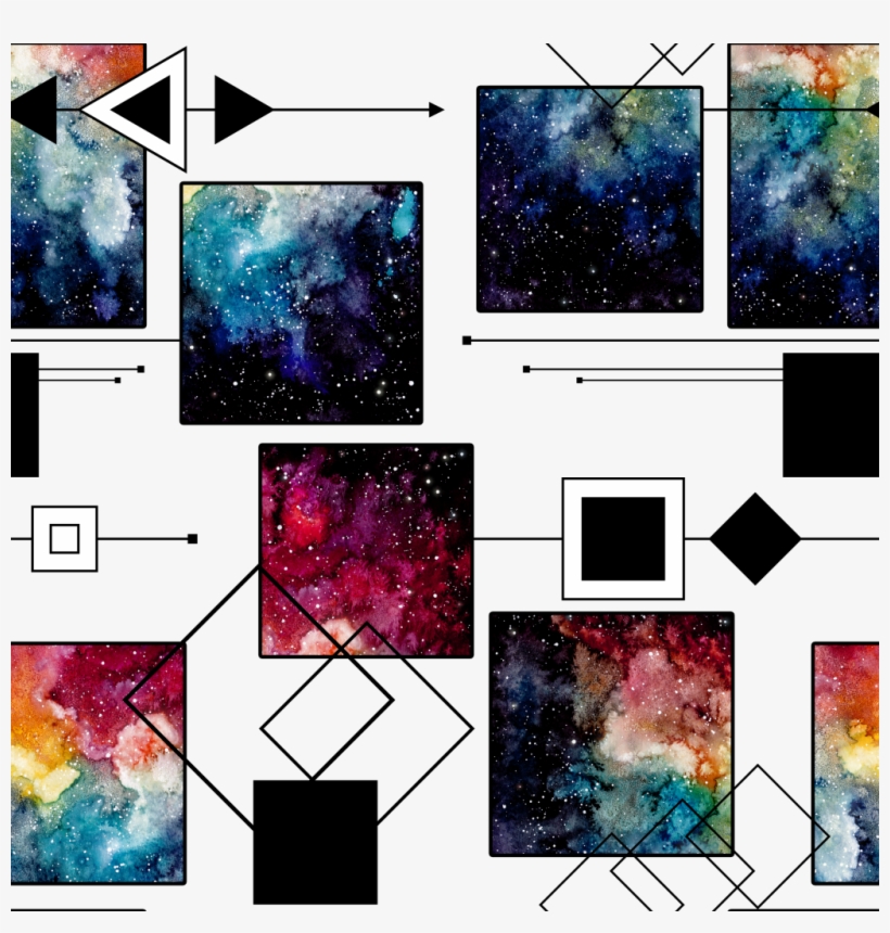 Download Hand Painted Colorful Geometry Png Transparent - Illustration ...