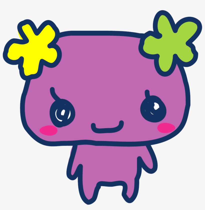 Violetchi Blue - Tamagotchi With Flowers PNG Image | Transparent PNG ...
