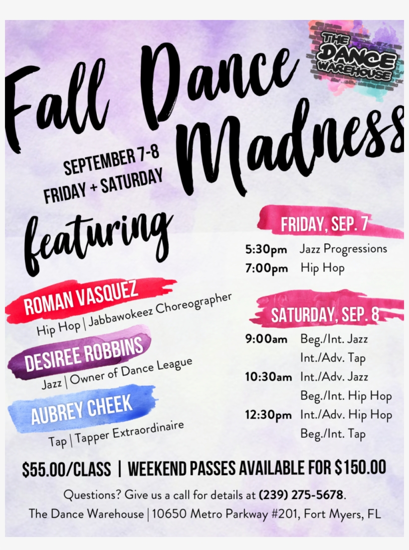 Fall Dance Madness 2018 - Flyer PNG Image | Transparent PNG Free ...