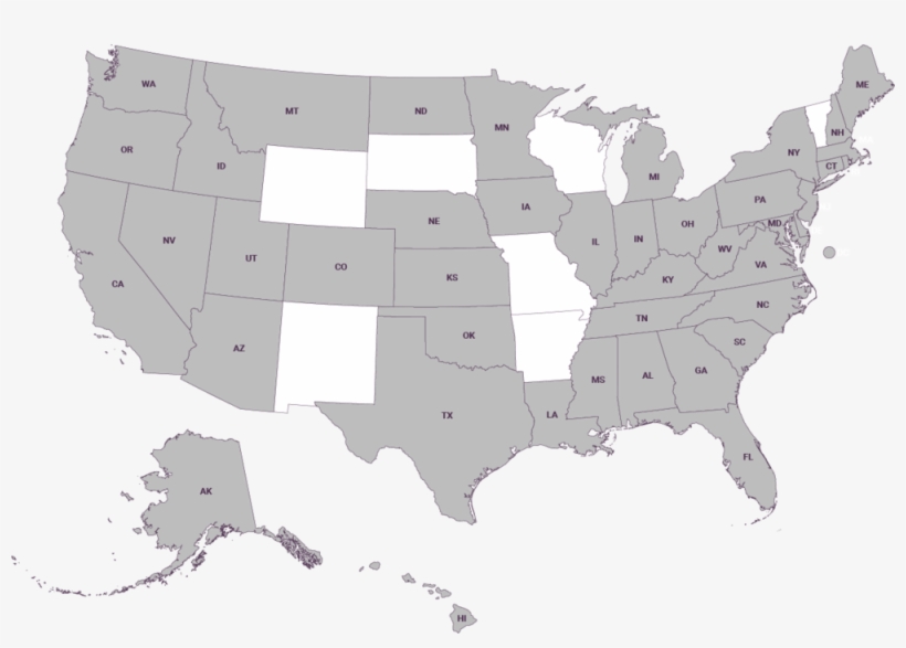 Us-map - States By Meat Production PNG Image | Transparent PNG Free ...