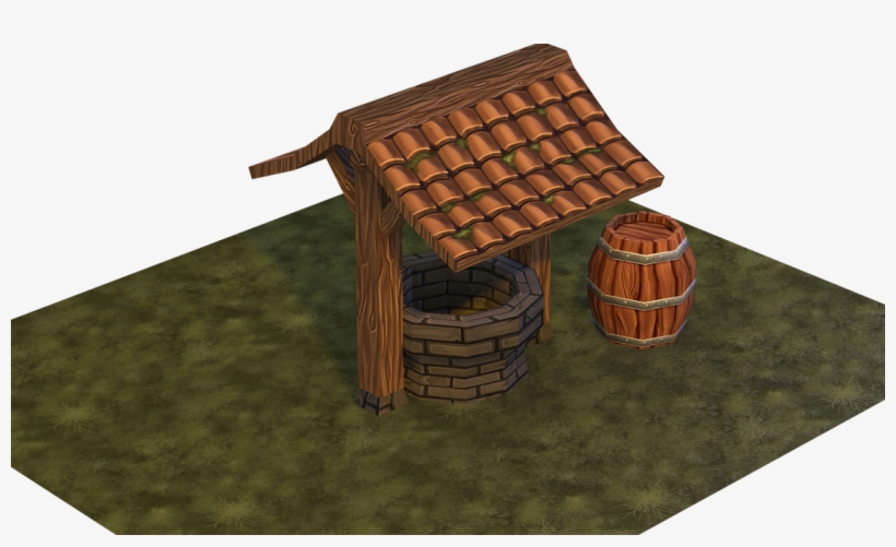 Low Poly Well With Handpainted Textures - Illustration PNG Image ...