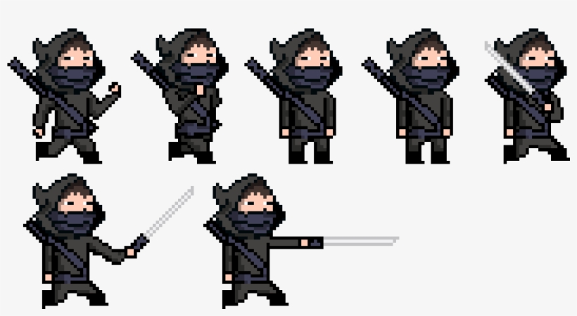 Download New Ninjas - Pixel Art | Transparent PNG Download | SeekPNG
