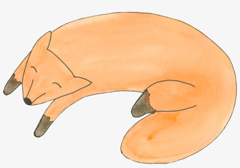 Download Sleepy Cute Fox Cartoon Transparent - Cartoon | Transparent ...
