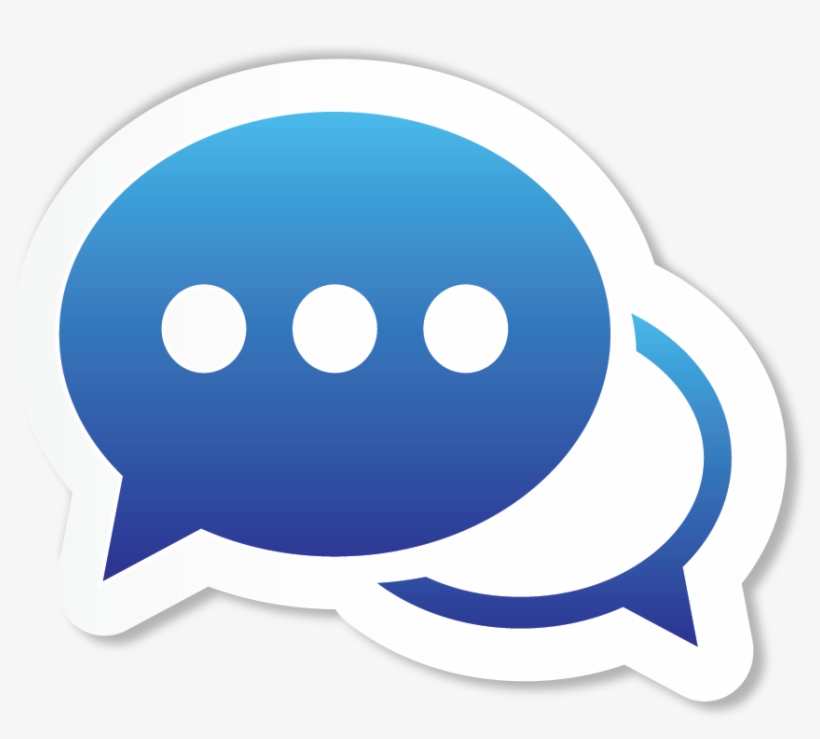 Blue Speech Icon - Circle PNG Image | Transparent PNG Free Download on ...