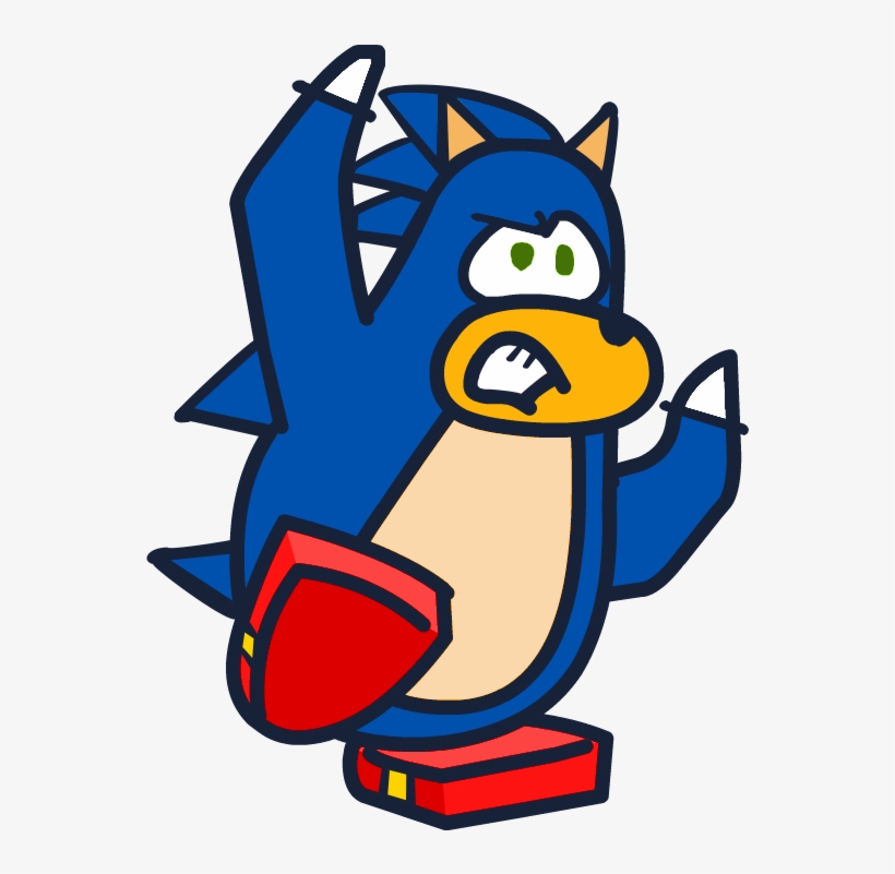 Sonic Penguin Hurt - Cartoon PNG Image | Transparent PNG Free Download ...