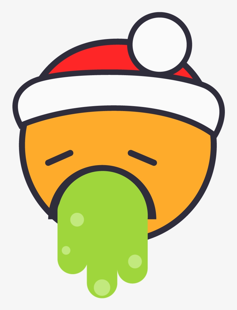 Puking Santa - Emoji PNG Image | Transparent PNG Free Download on SeekPNG