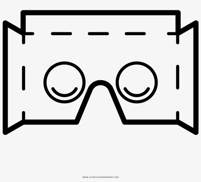 Google Cardboard Coloring Page - Line Art PNG Image | Transparent PNG ...
