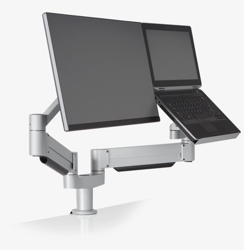 Laptop Monitor Mount - Monitor With Laptop Support PNG Image ...
