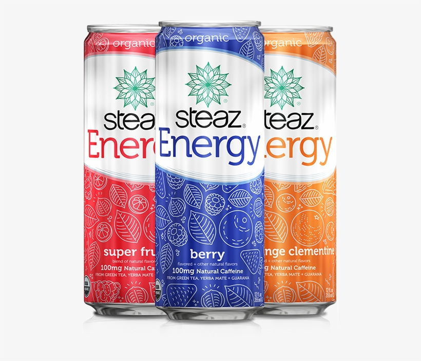 Organic Energy To Fuel Your Fitness - Steaz Energy Drink PNG Image ...