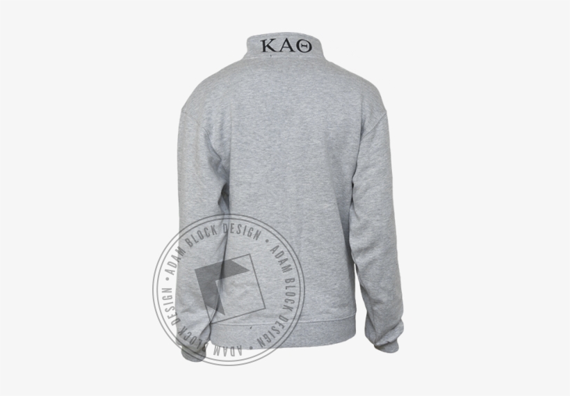 7261 Kappa Alpha Theta Chest Crest Grey Half Zip Back - Long-sleeved T ...