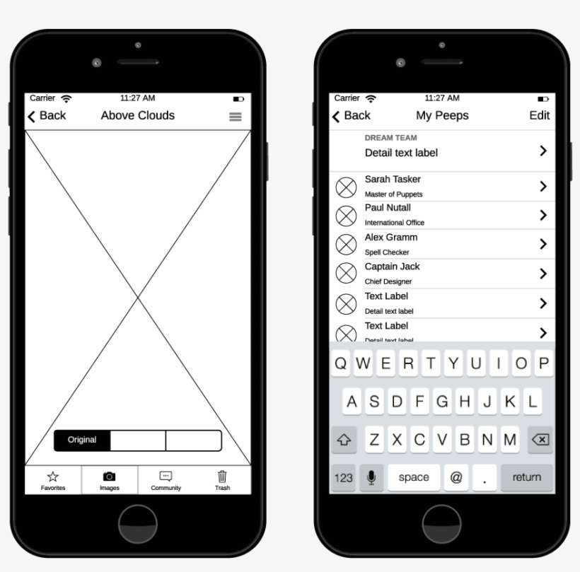 Download Iphone Wireframe - Mobile Phone | Transparent PNG Download ...