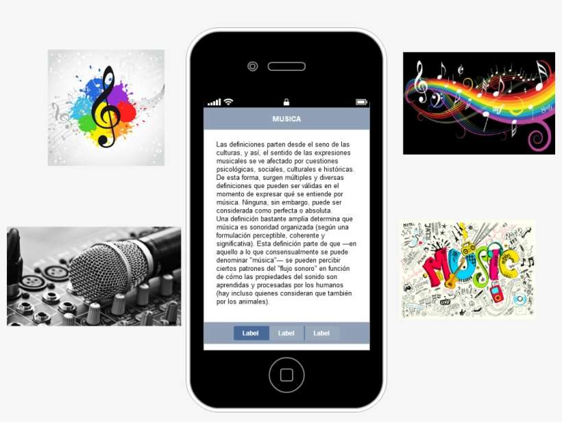 Iphone Wireframe Musica Label Las Definiciones Parten PNG Image ...