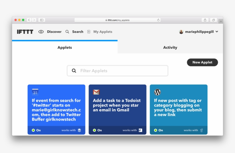 Ifttt-applets - Exemple Applet Ifttt PNG Image | Transparent PNG Free ...
