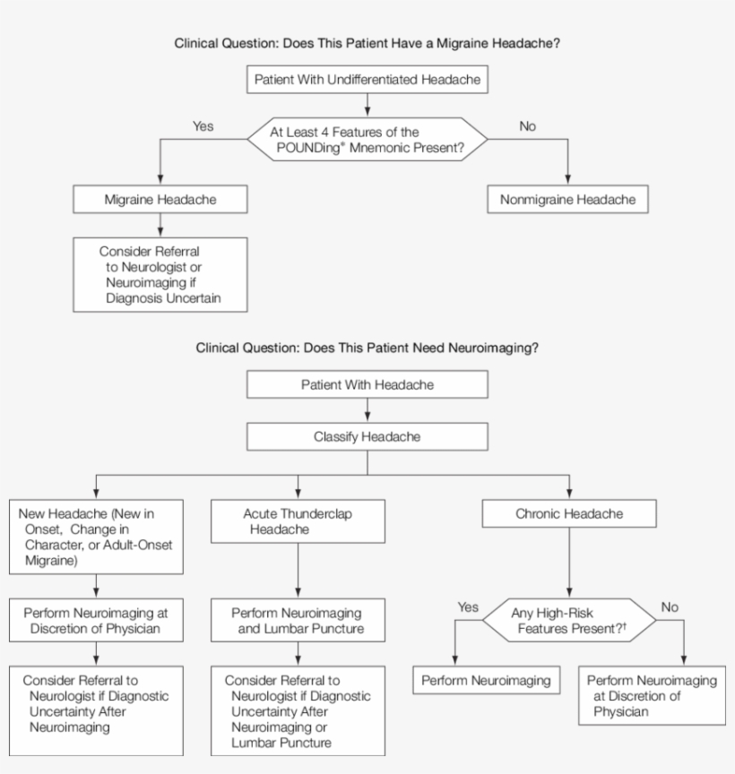 Suggested Algorithm For The Approach To Headache - Headache PNG Image ...
