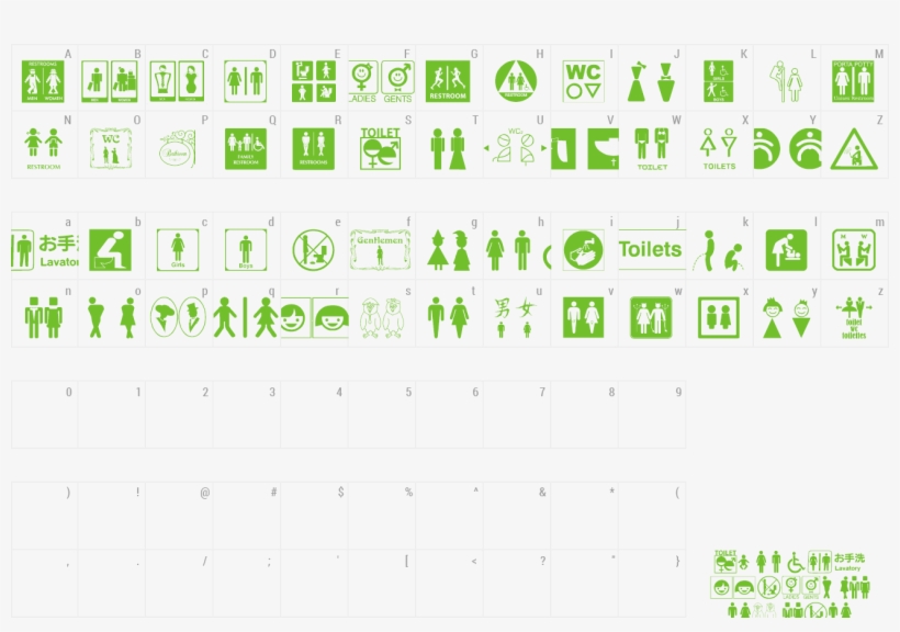 Font Restroom Signs Tfb Preview - Adesivi Per Toilette PNG Image ...