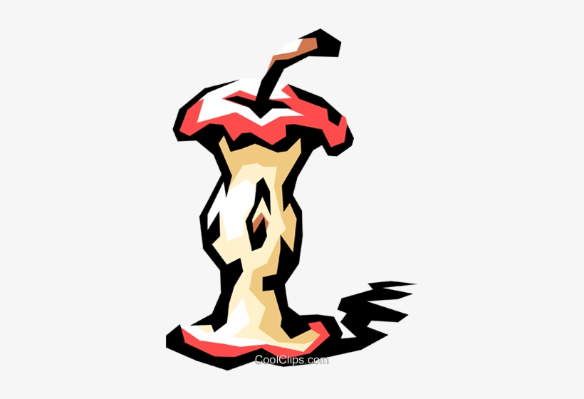 Apple Core Royalty Free Vector Clip Art Illustration - Illustration PNG ...