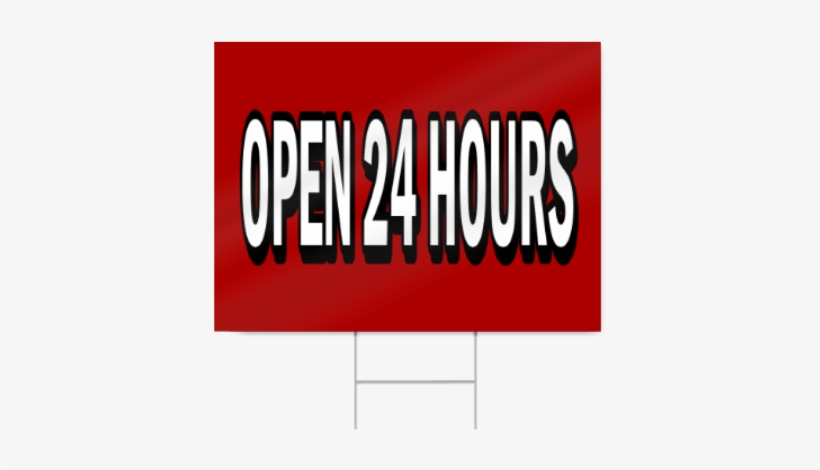 Open 24 Hours Block Lettering Sign - Block Letters PNG Image ...