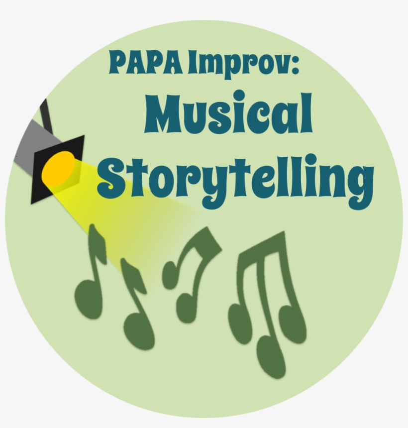 Papa Improv Musical Storytelling - Music Notes Cartoon Png PNG Image ...