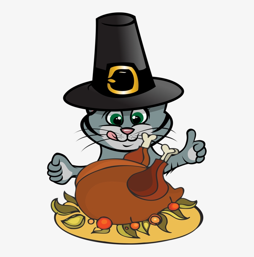 Download Feline Clipart Happy Thanksgiving - Cat Thanksgiving Clip Art ...