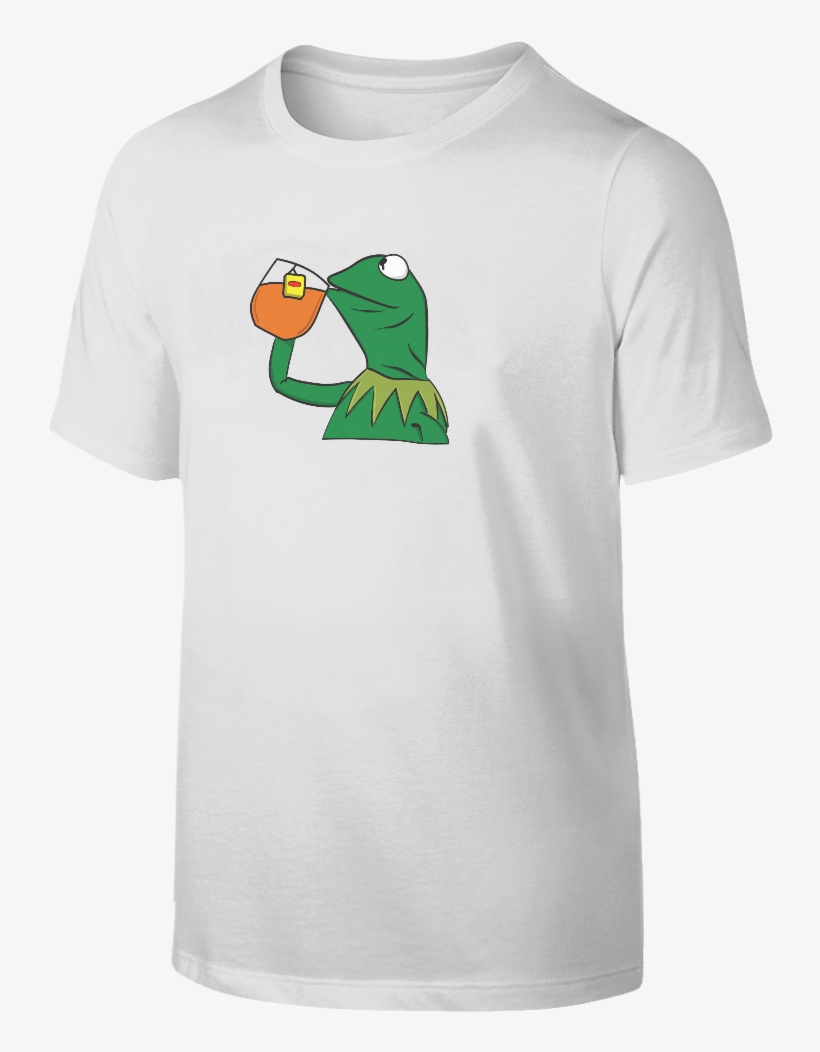 Frog Sipping Tea Meme Black White Logo T - T-shirt PNG Image ...