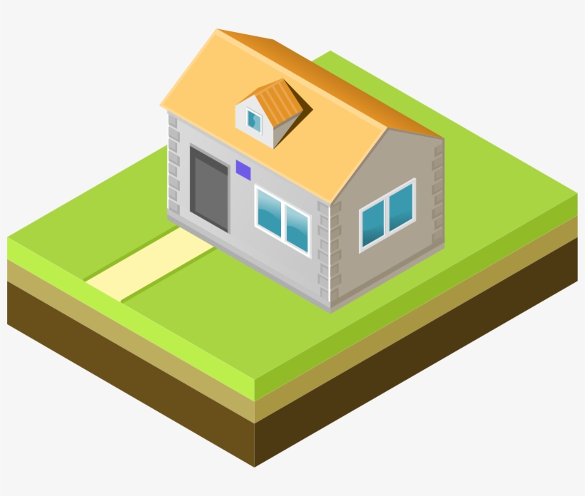 Free Isometric House - Isometric Home PNG Image | Transparent PNG Free ...