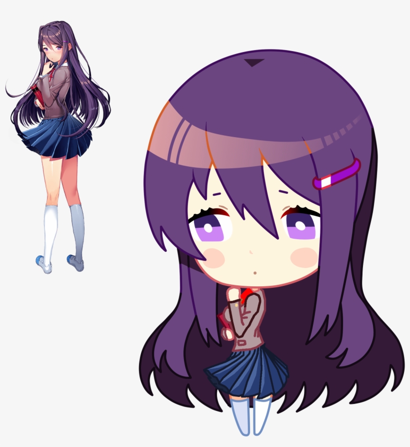 Download Oc Edited Mediahd Chibi Yuri Menu Pose Sprite Png Yuri - Doki Doki Yuri Chibi ...
