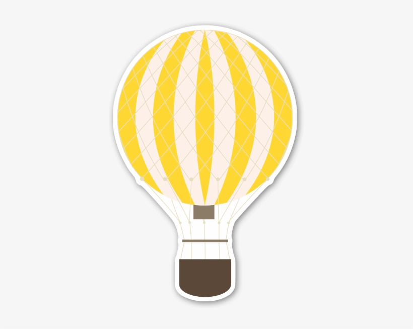 Yellow Hot Air Ballon Stickers - Hot Air Balloon PNG Image ...