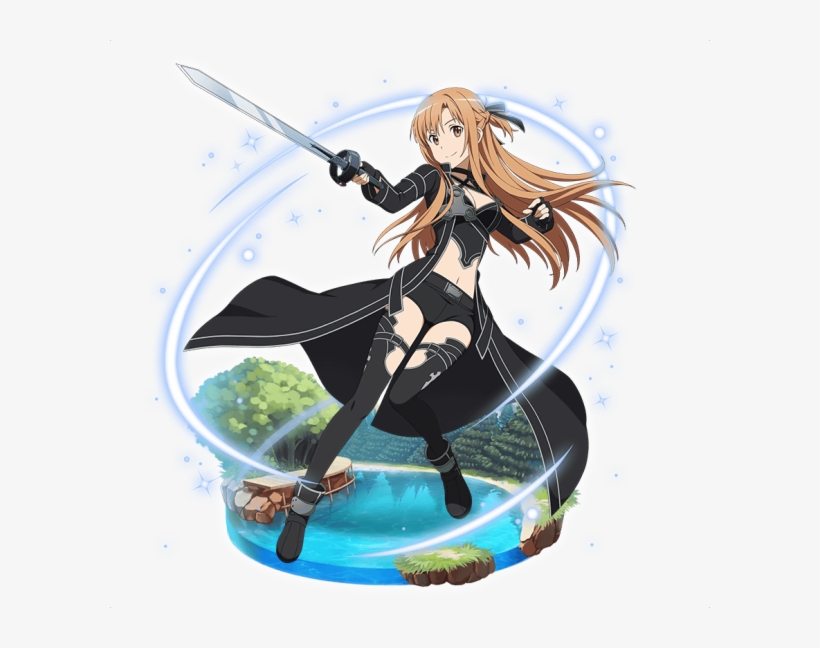 Download Asuna And Kirito - Anime Swordswoman | Transparent PNG ...