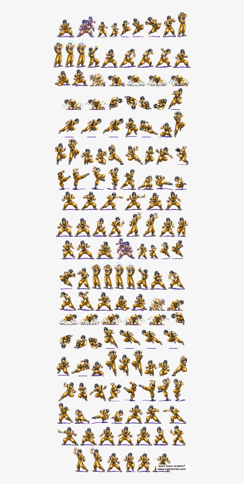 Download Gohan Sheet - Gohan Transparent Sprite Sheet | Transparent PNG ...