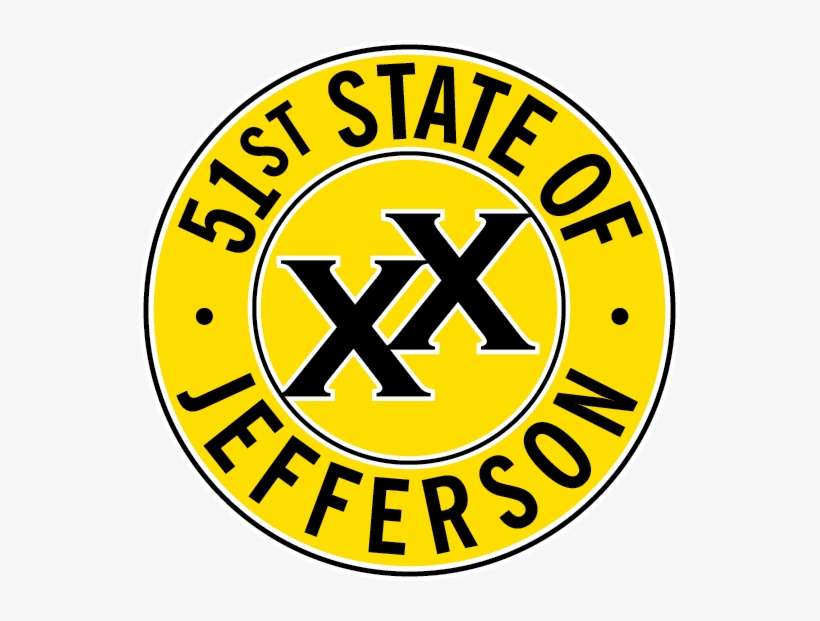 51st State Of Jefferson Large Round Magnet - Jefferson Outfitters State ...