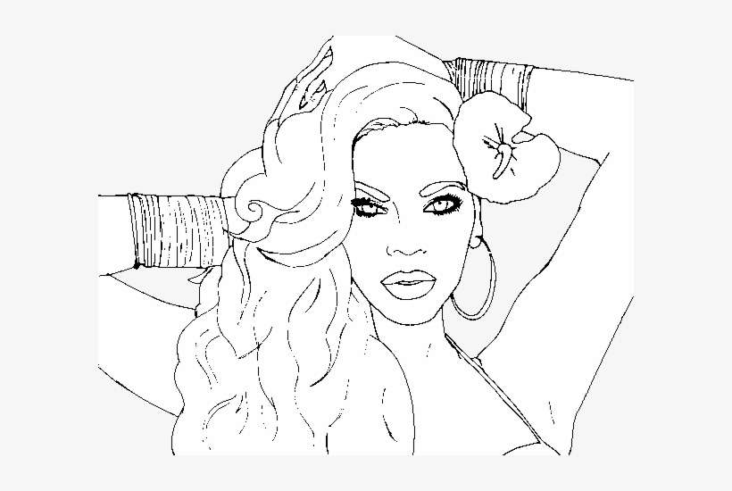 Download Beyoncé Coloring Page - Beyonce Coloring Pages | Transparent ...