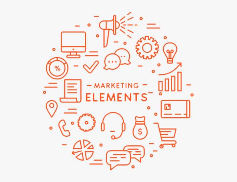 Online Marketing - Circular Marketing Elements PNG Image | Transparent ...