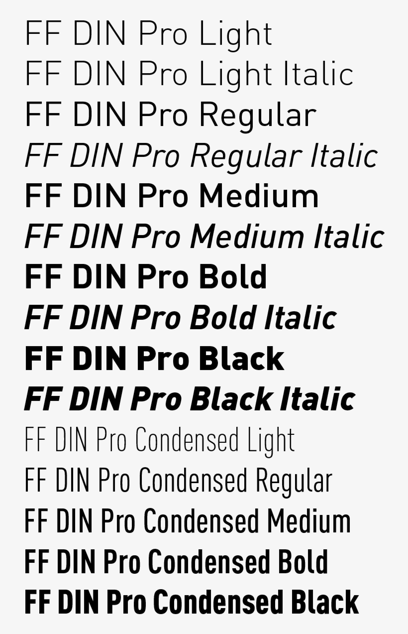 Download Ff Din Fonts - Din Font | Transparent PNG Download | SeekPNG