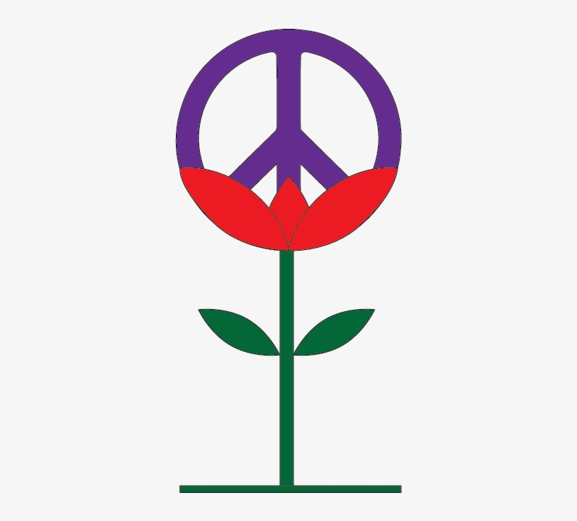 Peace Symbol In A Flower - Illustration PNG Image | Transparent PNG ...