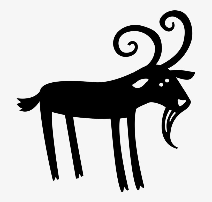 Vector Illustration Of Domestic Billy Goat - Illustration PNG Image ...