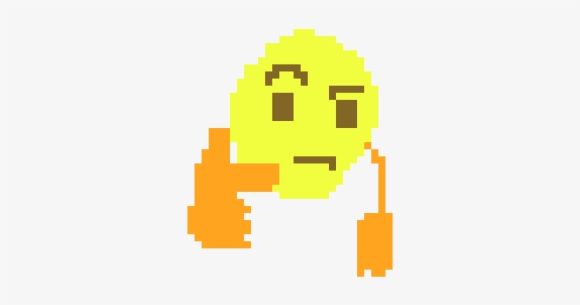 Download Thinking Emoji - Thinking Emoji Pixel Art | Transparent PNG ...