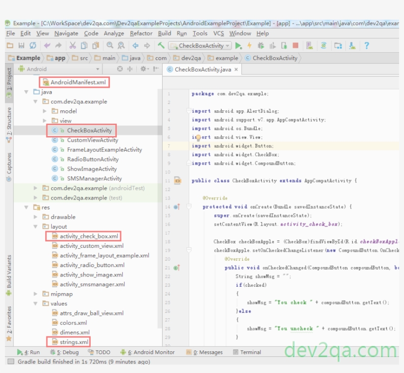Android Checkbox Example Project Files Structure - Injury PNG Image ...