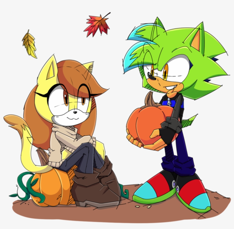 Pumpkin Picking Sonic Channel Style By Cuteytcat On - Pumpkin PNG Image ...