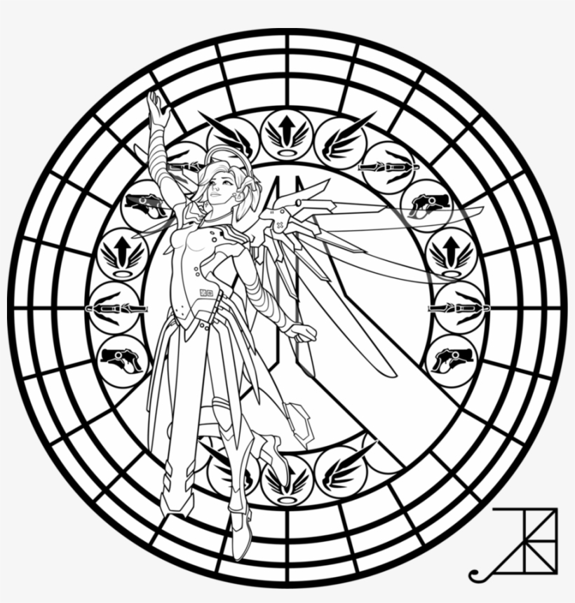 Sg - Overwatch Mercy Lineart PNG Image | Transparent PNG Free Download ...