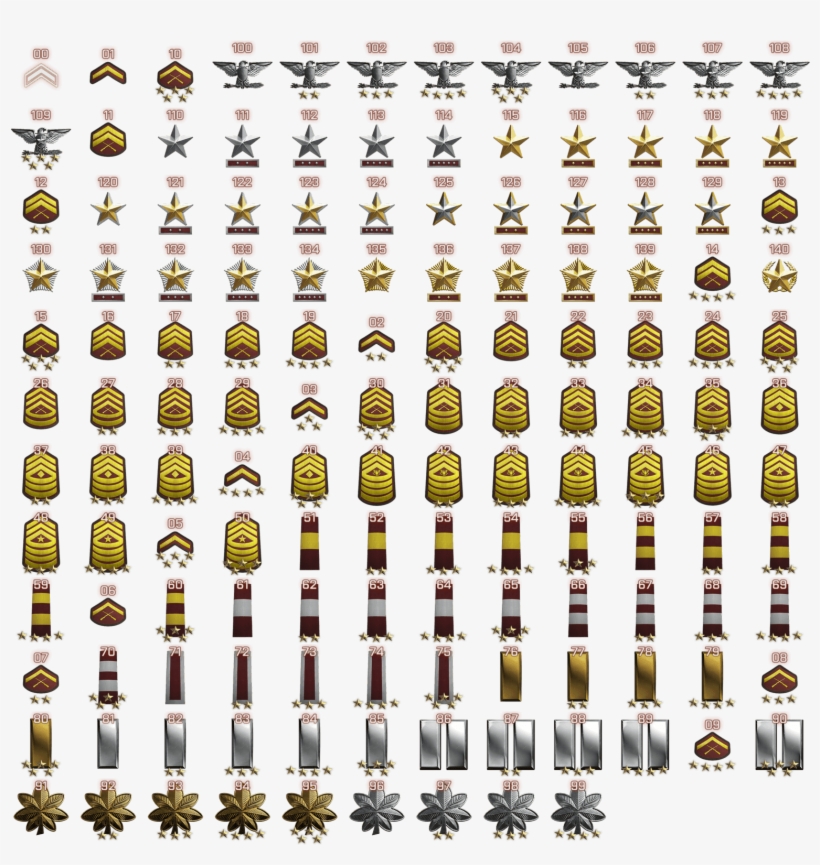 Battlefield 4 Rank Icons - Teamspeak 3 Police Rank Icons PNG Image ...