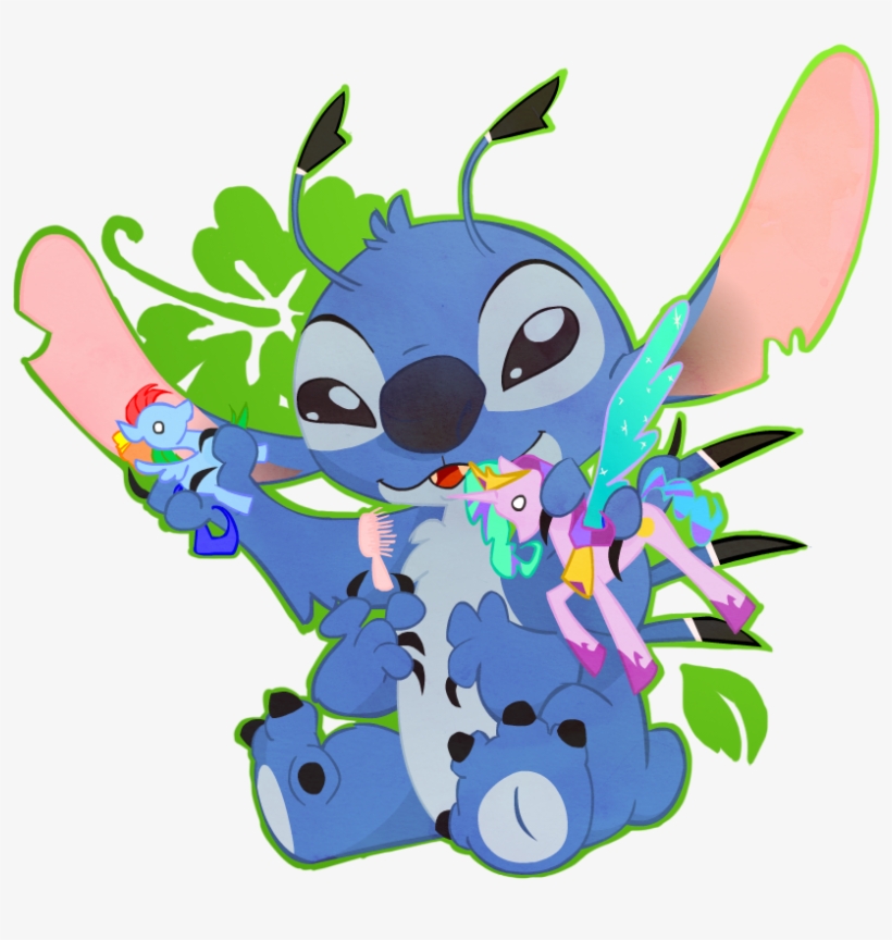 Cruddydoodles, Lilo And Stitch, Princess Celestia, - Stitch Rainbow PNG ...