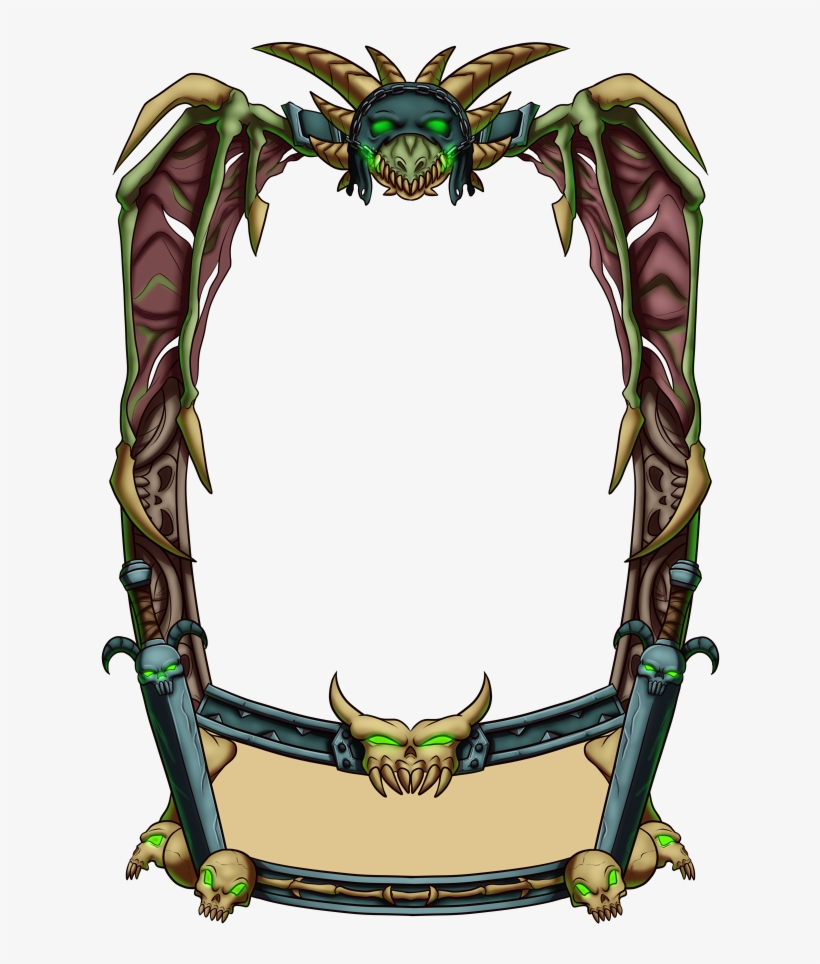 Demon Hunter Frame - Digital Badge PNG Image | Transparent PNG Free ...