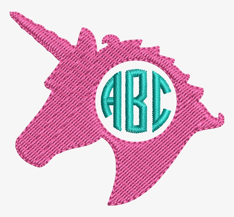 Unicorn Monogram Frame - Smiley Tooth Embroidery Design PNG Image ...