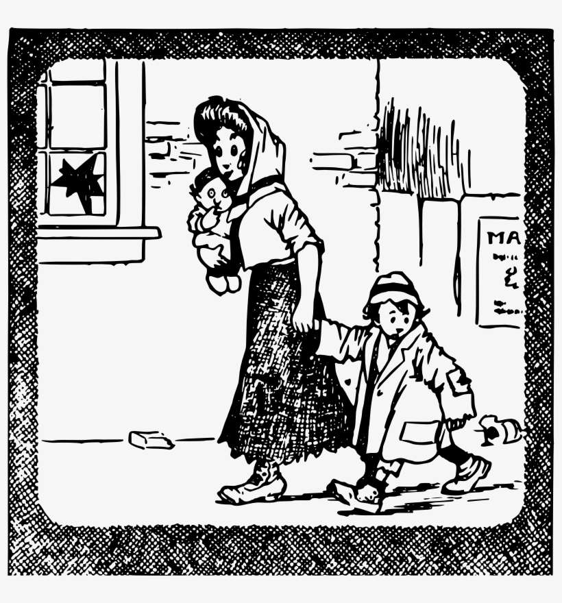 Medium Image - Poor People Clipart Black And White PNG Image ...