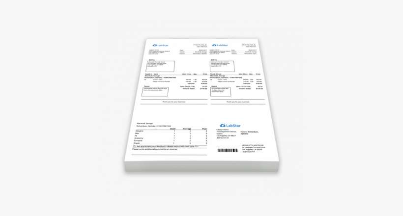 Perforated Invoice Paper With Peel-off Address - Perforated Paper PNG ...