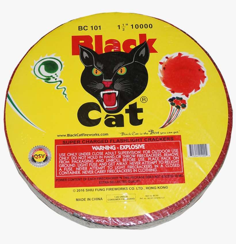 1/10000 Bc Firecracker Roll - Roll Of Black Cats Firecrackers PNG Image ...
