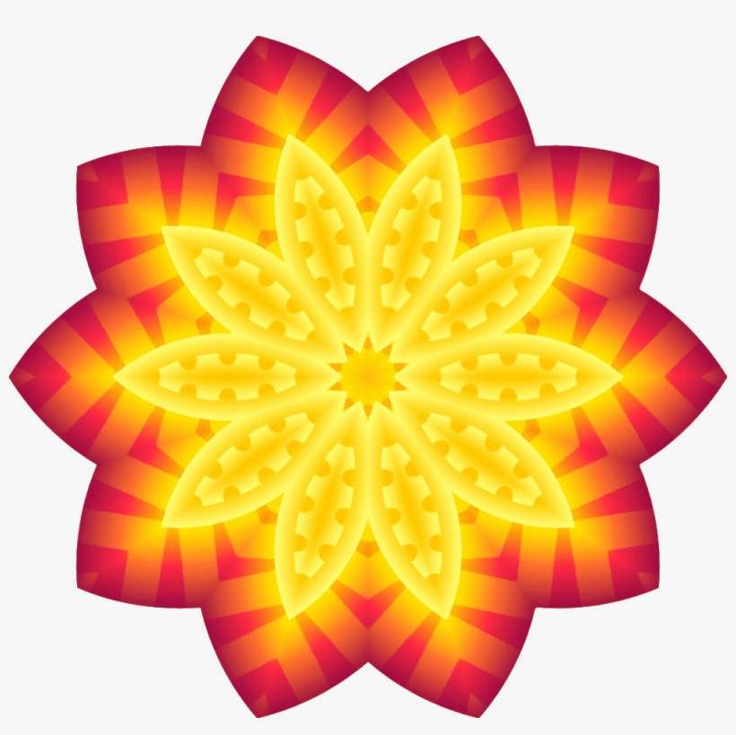 Abstract Flower - Symmetrical Flower Clipart PNG Image | Transparent ...